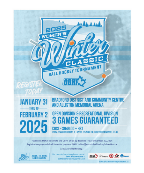 2025 OBHF Women’s Classic Tournament | Ontario Ball Hockey Federation